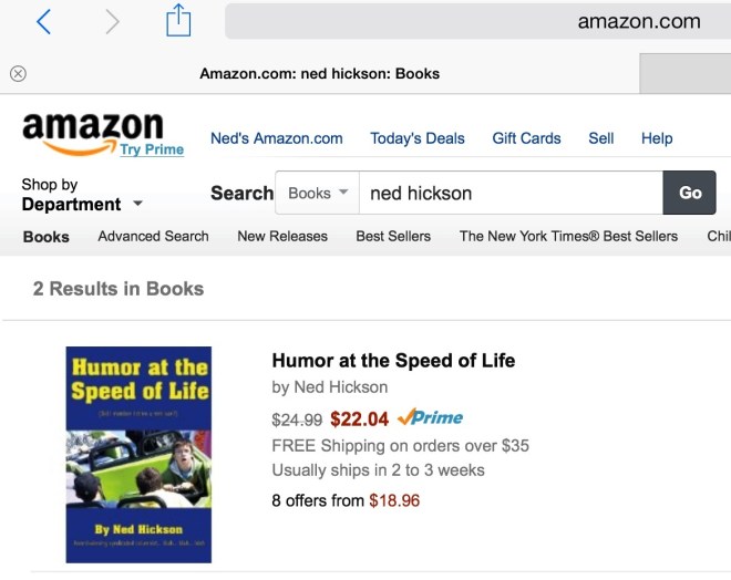 That time (three minutes ago) when I didn’t know my book was on Amazon ...
